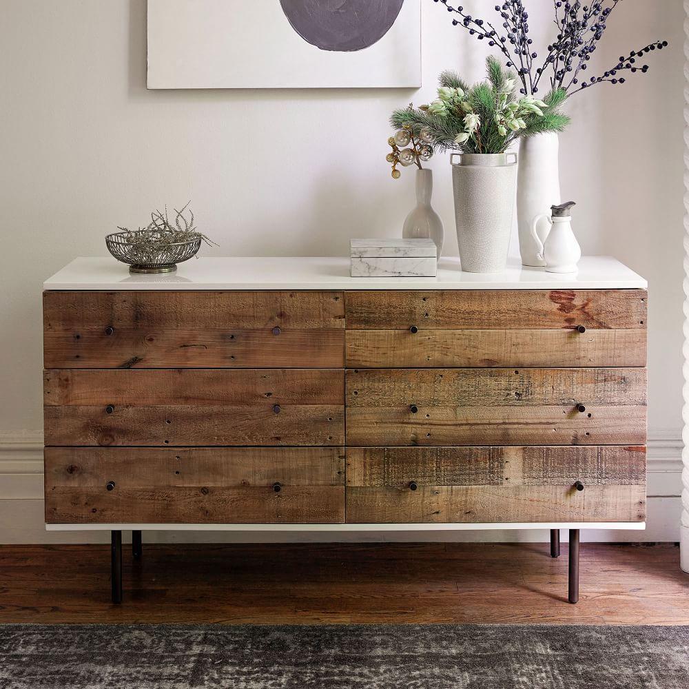 Reclaimed Wood Lacquer 6 Drawer Dresser west elm Australia